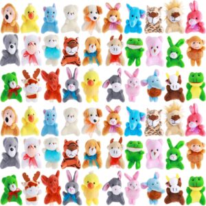 skylety 60 pack mini plush animals for christmas 30 styles bulk mini stuffed animals plush toy small stuffed keychain cute assortment for carnival prizes, party favor, kindergarten goodie bag fillers