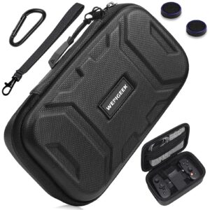 wepigeek case for backbone one/playstation edition mobile controller,portable travel all protective,hard messenger carrying bag, strong strap,soft lining,with pockets for accessories black