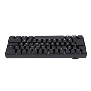 zyyini mechanical keyboard, 61 key mechanical gaming keyboard with color mixing light, type c wired connection, for windows/for harmonyos/for android/for ios(tea shaft)