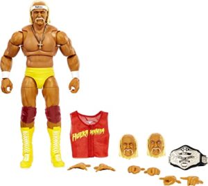 mattel wwe ultimate edition action figure & accessories set, hulk hogan 6-inch collectible with 30 articulation points, swappable pieces & entrance gear