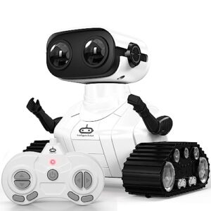 aovikood rechargeable rc robot toy for boys and girls, robot toys with music and led eyes, develops motor skills, creativity, and intelligence, gifts for children age 3-12