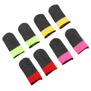 partykindom 4pairs game finger cot game finger stabilizer anti- slip finger sleeve game finger controller glove finger covers game finger protector thumb sleeve cell phone fiber gloves