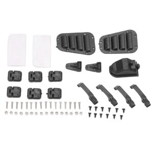 dilwe rc door hinge handle, plastic, car door hinge handles kit for t4 1/10 rc vehicle upgrade parts, 6 pcs/set, black