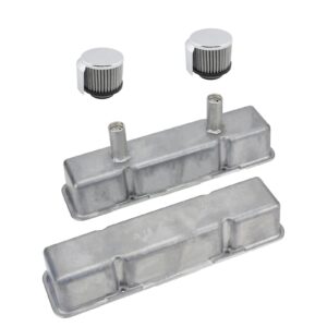 sbc tall aluminum valve covers & shielded breathers, chrome