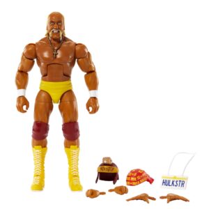 mattel hulk hogan elite collection action figure, 6-inch posable collectible gift for fans ages 8 years old & up