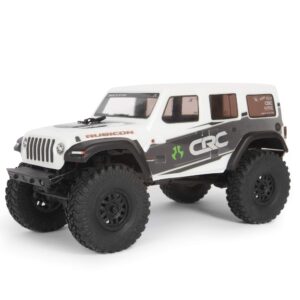 axial rc truck 1/24 scx24 2019 jeep wrangler jlu crc 4wd rock crawler brushed rtr, white, axi00002v2t1