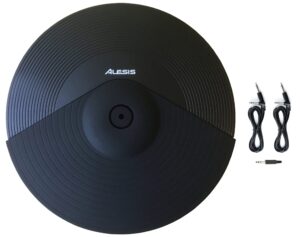 alesis 16 inch 3-zone dmpad cymbal with choke, 2 silverline audio 10ft connection cables and dummy plug bundle