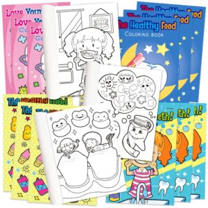 artcreativity 20 packs, 5" x 7" dental coloring books for kids, small teeth color booklets, 6 pages dental education for kids, birthday party supplies, art gifts for boys and girls kid age 3+