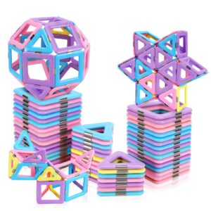 upgraded magnetic blocks building tiles toys for 3 4 5 6 7+ year old boys girls, learning educational stem gifts for toddlers kids christmas birthday toys compatible with major brands building blocks