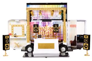 rainbow high rainbow vision world tour bus & stage. 4-in-1 light-up play deluxe toy playset including dj booth and accessories for 360 degrees play, great gift for kids 6-12 years old & collectors