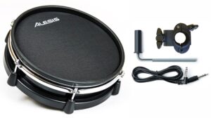 alesis command 10 inch mesh drum pad with clamp and silverline audio 10ft trigger cable bundle [compatible with roland/yamaha/simmons/ion]