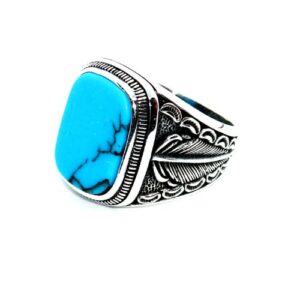 silver 925k ring, handmade ring, natural turquoise stone,jewelry gift for mens and womens