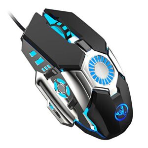 ifcow wired gaming mouse 6400dpi macro programming mouse for pc laptop desktop