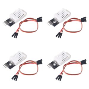 coliao 4pcs dht22/am2302 temperature and humidity sensor module digital temperature humidity monitor sensor with cable replace sht11 sht15 for electronic practice diy