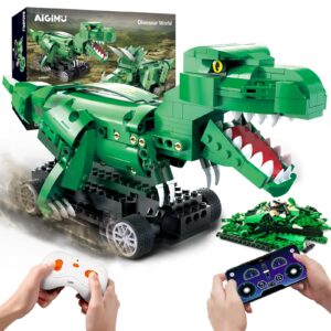 dinosaur toys for 6 7 8 9 10 11 12 year old boys jurassic stem toys building toys educational&learning toys remote control building set & app control building blocks kits,birthday gifts for kids