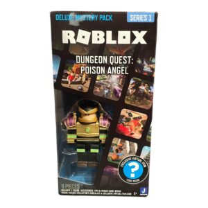 roblox deluxe mystery pack action figure series 1 - includes exclusive virtual item (choose figure) (poison angel)