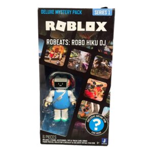 roblox deluxe mystery pack action figure series 1 - includes exclusive virtual item (choose figure) (robo hiku dj)