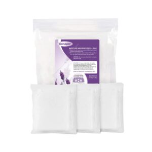 canager large capacity moisture absorber refill bag - 16 oz 3 packs, lavender vanilla, individual packaging, easy to replace, absorb excess moisture and create fresh air.