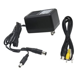 ac power supply adapter and av cable adjustable for sega genesis 1 (model: 1601) durable zoojr