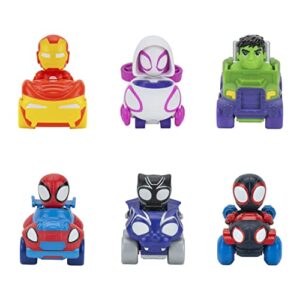 marvel spidey and his amazing friends 6 pack - six 2-inch amazing mini vehicles - toys featuring your friendly neighborhood spideys - amazon exclusive