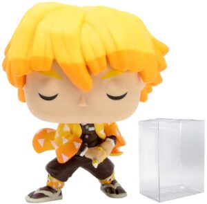 funko pop demon slayer - zenitsu agatsuma pop! vinyl figure (bundled with compatible pop box protector case), multicolor, 3.75 inches