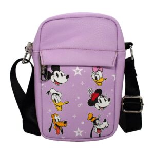 disney bag, crossbody, the sensational 6 smiling faces, lilac, vegan leather