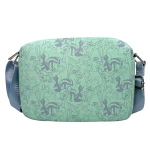 buckle down disney bag, crossbody, bambi thumper and flower, vegan leather