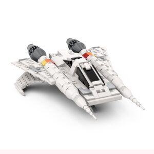 wanzpits moc- 48610 buck rogers space starfighter ship model building blocks classic spaceship military weapon battleship building kit boy toy gift,548pcs