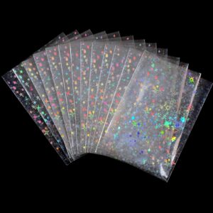 150 pieces little star laser flashing card sleeves, photocard sleeves, kpop photocard sleeves, foil card protective sleeve 61x88mm