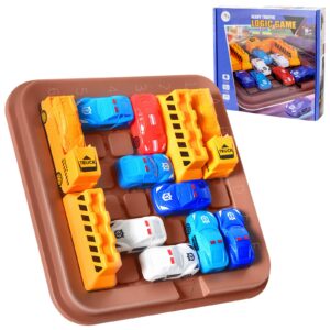 hosfroll board games, logic brain car heavy traffic game smart math travel game card puzzle game toys for kids 5 and up