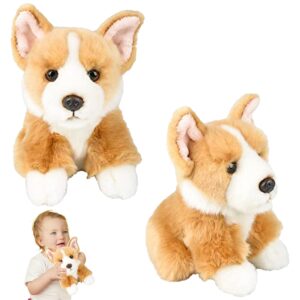 howboutdis fluffy, adorable 6 inch plush corgi puppy - super cuddly and huggable - great gift idea for anyone - even your pup - perfect for animal lovers of all ages, ages 3+