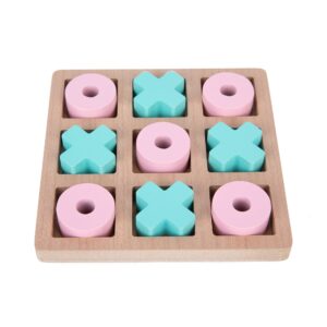 lxgypwin tic-tac-toe game, wooden tic-tac-toe game, small tic-tac-toe game, children's indoor party game, very suitable for backyard entertainment