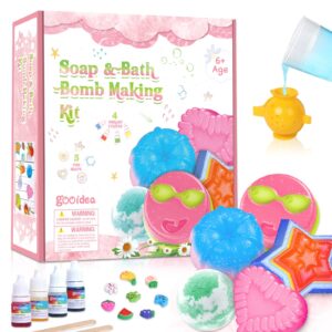 crafts for girls ages 8-12, 2 in 1 soap making science kit for girls & boys, great educational stem diy craft activity gift for 6-8 8-12 year old girls & boys