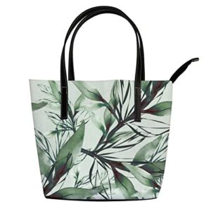 fashion tote handbags women's soft tote shoulder bag for women work shopping top handle satchel bags, 15.8×4×15.4 inches,watercolor blade