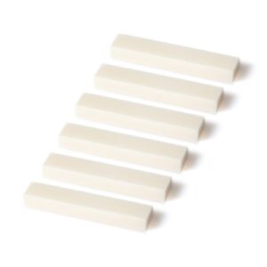 cheerock 6pcs guitar bone nuts, blank guitar bridge saddle and nut, pure bone nut for electric bass acoustic classical guitar mandolin banjo ukulele diy