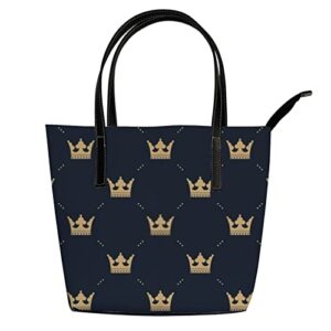 fashion tote handbags women's soft tote shoulder bag for women work shopping top handle satchel bags, 15.8×4×15.4 inches,fashion crown