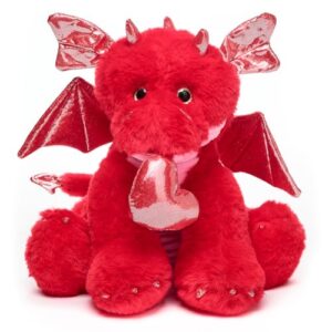 bearington collection red dragon plush toys dragon stuffed animal 11 in ideal for valentine's day plushies