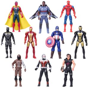 poiuyt super hero series exclusive figure set, 10 collectible 6.7-inch action figures