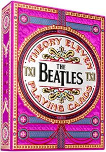 theory11 the beatles premium playing cards - pink deck officially licensed collector's cards