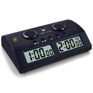 leap chess clock professional chess timer with indicator light and alarm clock features great for chess, i-go, chinese chess and other board games（pq9902c）