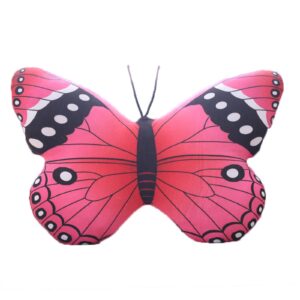 zhidiloveyou butterfly stuffed animal plush butterfly pillow kawaii toy (16×12 inch, pink)