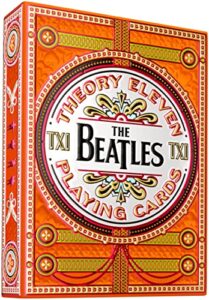 theory11 the beatles premium playing cards - orange deck officially licensed collector's cards