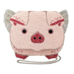 mary frances when pigs fly crossbody clutch