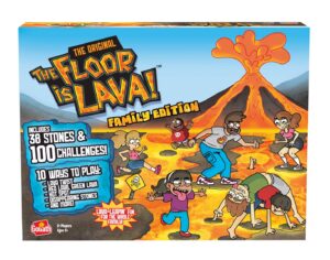 the original the floor is lava! family edition - interactive game for kids and adults - promotes physical activity - indoor and outdoor safe