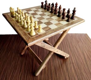 ark wood art international wooden handmade magnetic chess table rosewood wood | chess set with folding game board | home, office, travelling and gift uses|100% quality.