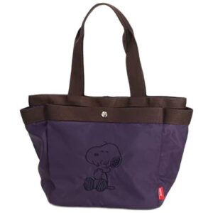 y'saccs(イザック) isaac snoopy women's double tape tote bag, size m, purple (70)