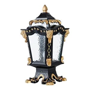 whysfx creative pillar lamp outdoor garden light waterproof home villa fence residential balcony sconce lawn lamp