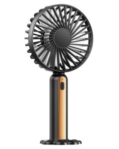 gaiatop handheld fan with usb rechargeable personal fan，3 speed adjustable portable fan for travel, commute, picnic, office-black, small makeup eyelash fan for women girls gift