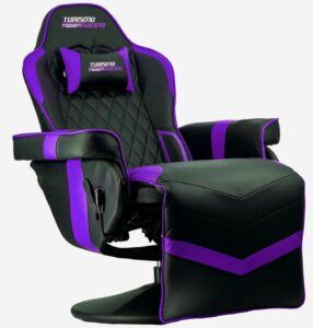 turismo racing stanza gaming recliner - ultimate reclining chair for playstation 5 and xbox gaming - purple