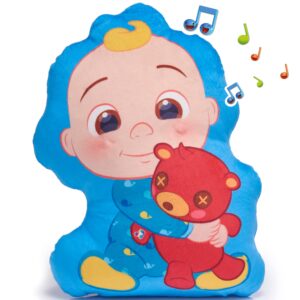 wow! pods stuff cocomelon toys jj musical sleep soother pre-school learning toy that plays 6 bedtime songs plus night light for toddlers, girls and boys ages 2, 3, 4 and 5 blue